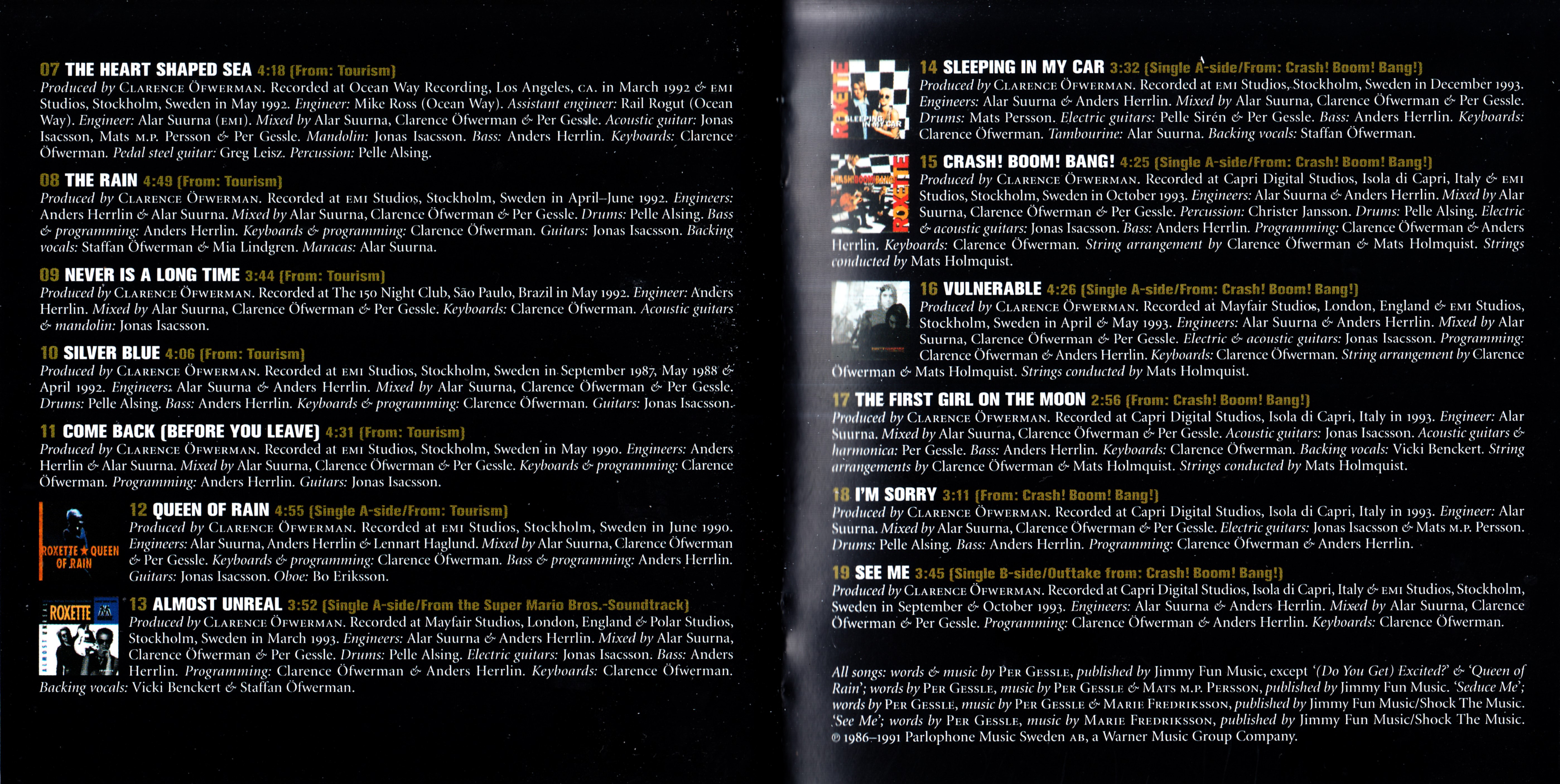 Roxette The RoxBox; roxettes greatest songs : Booklet13 aus | CD Covers ...